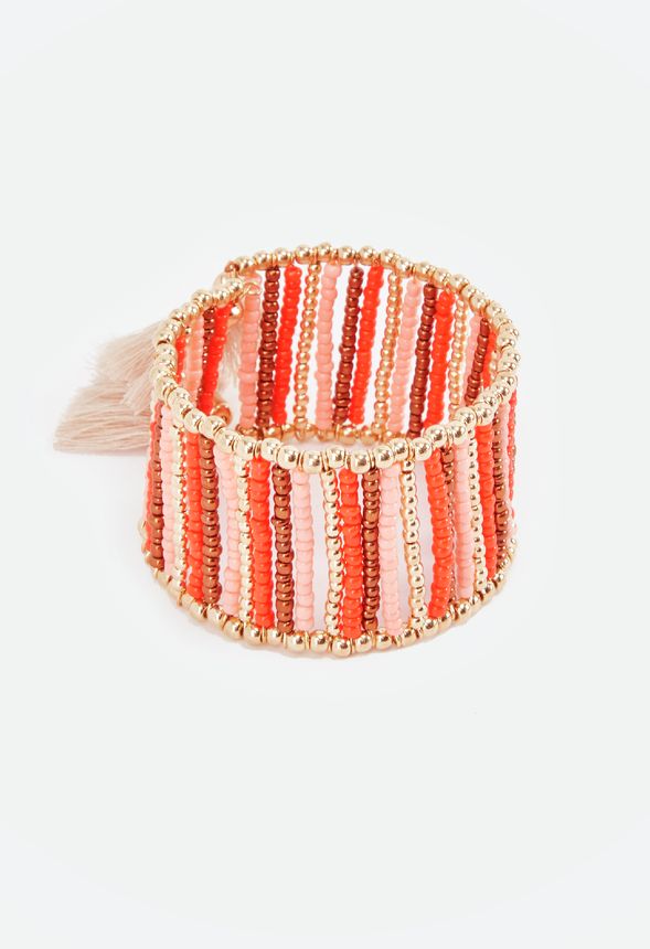 Bijoux Bead Down en Rose multi - Livraison gratuite sur JustFab